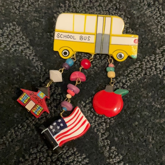 Jewelry | Colorful School Bus Brooch Set | Poshmark